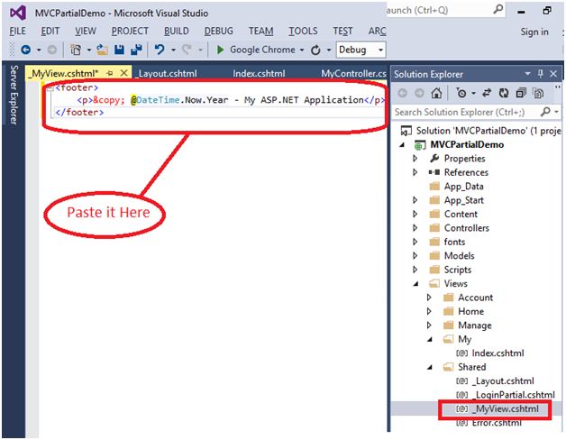 Using Partial Views In ASP.NET MVC 5.0: Part 7